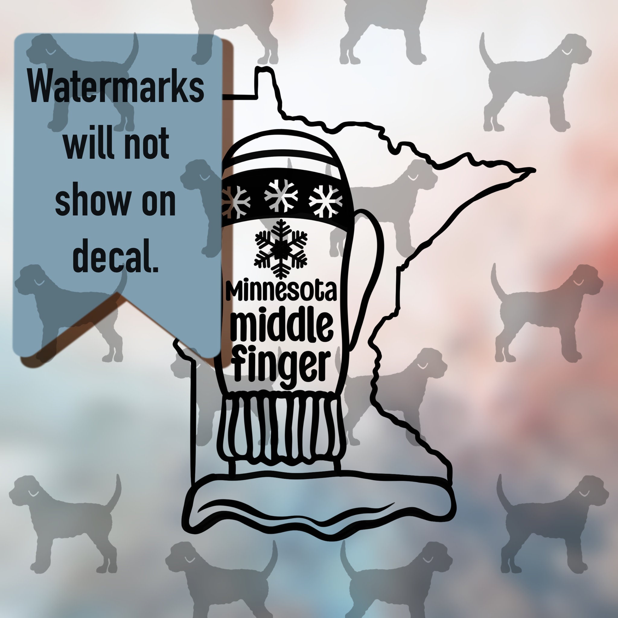 Minnesota Middle Finger Vinyl Decal - Etsy