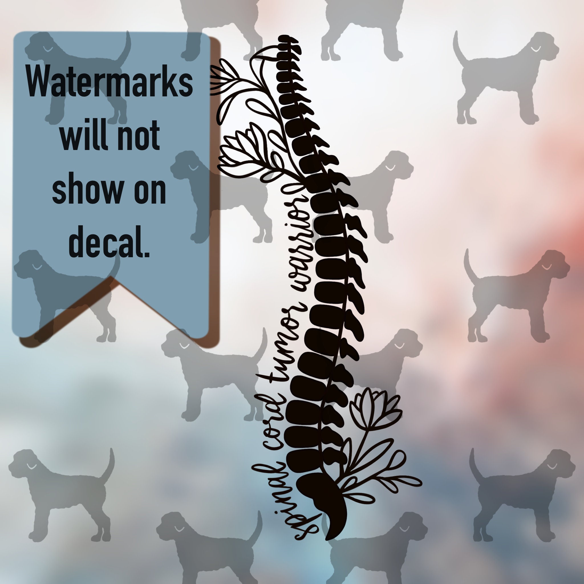 Spinal Cord Tumor Warrior Vinyl Decal - Etsy