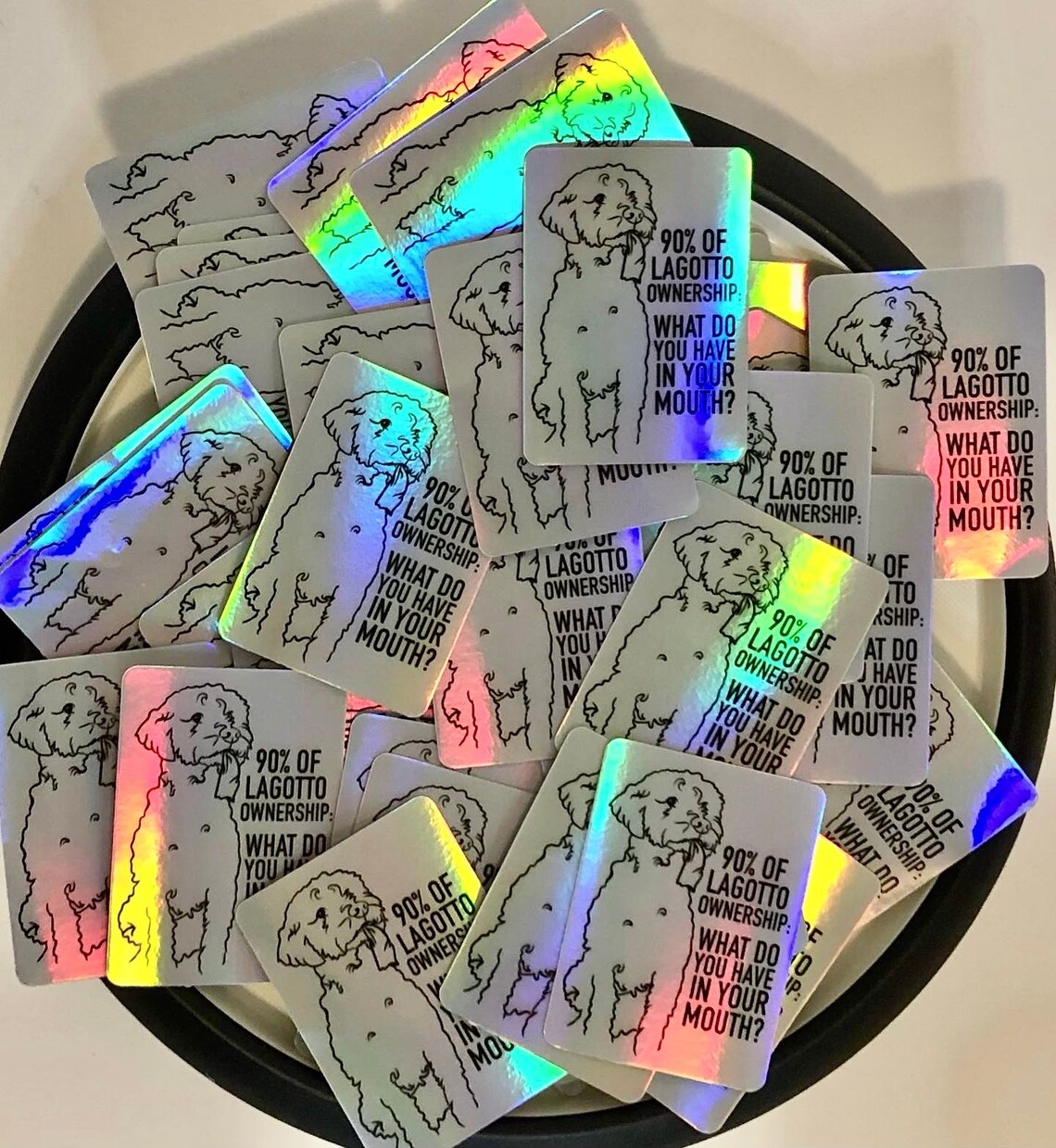 Lagotto Holographic Vinyl Sticker - Etsy
