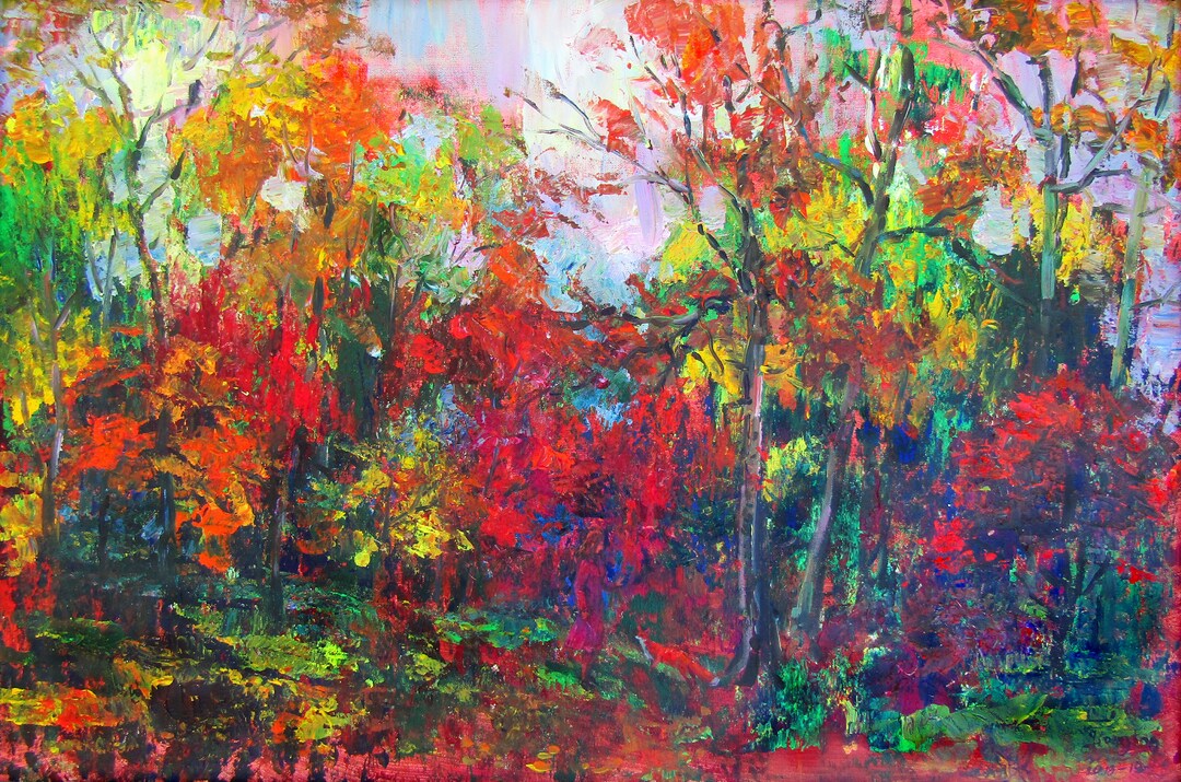 Print of Painting All Colors of Fall - Etsy