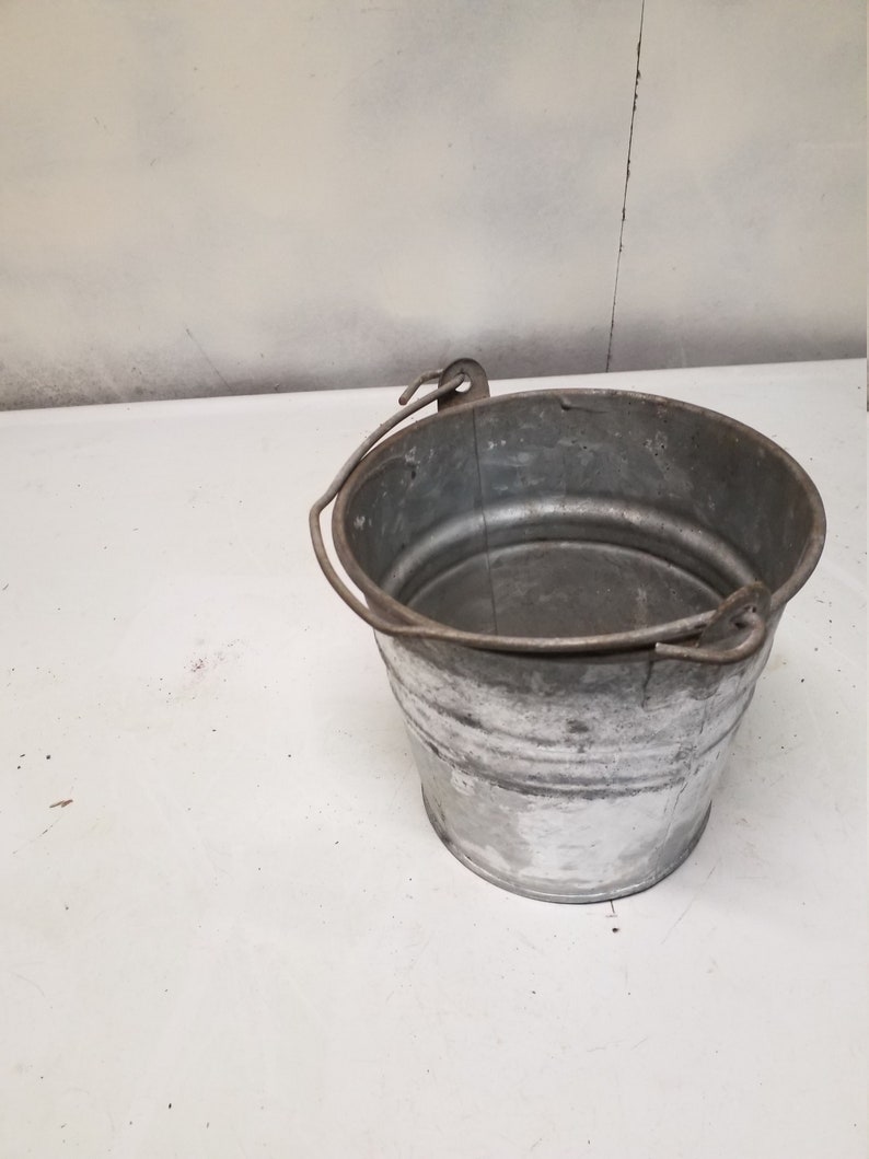 Small Galvanized Pail or Bucket - Etsy