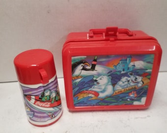 Vintage 1986 Popples Lunchbox With Thermos | 1980's Popples Metal Lunch ...