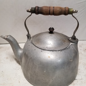 Antique Aluminum Tea Pot - Etsy