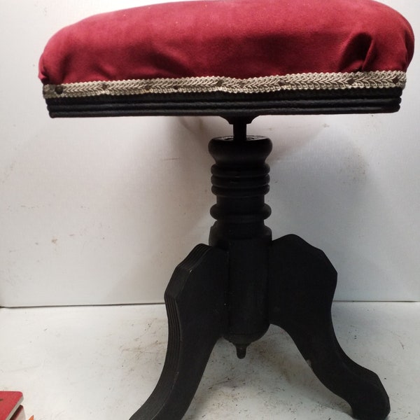 Antique Piano Stool - Etsy