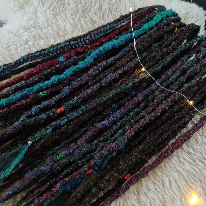 Half Set of Dreads Petrol Blood Dread Set Ready to Ship - Etsy
