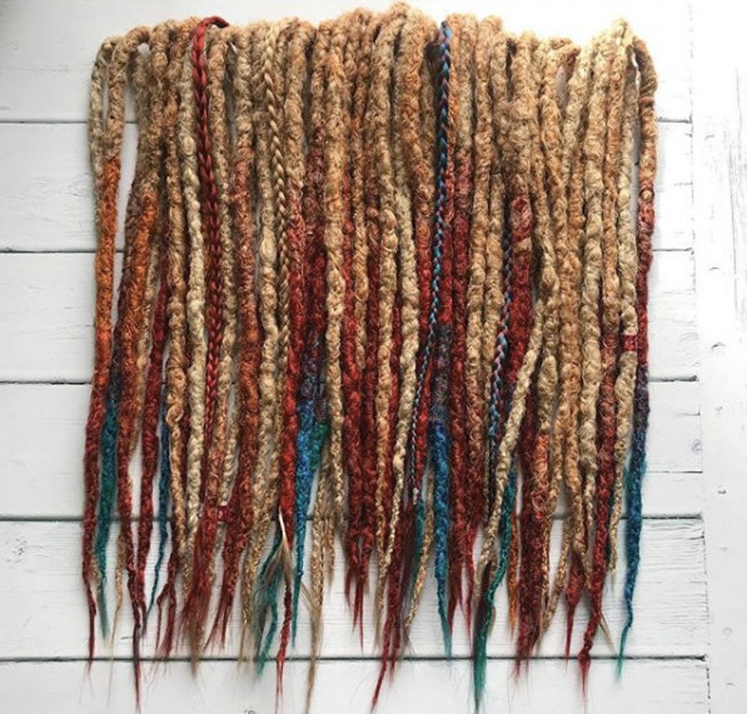 Full Kit of CUSTOM Long Natural Synthetic Dreads Dreadlock Extensions ...