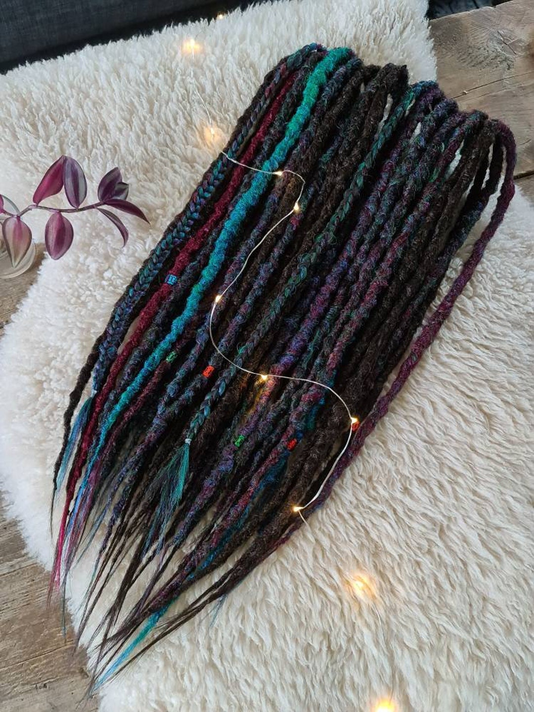 Half Set of Dreads Petrol Blood Dread Set Ready to Ship - Etsy