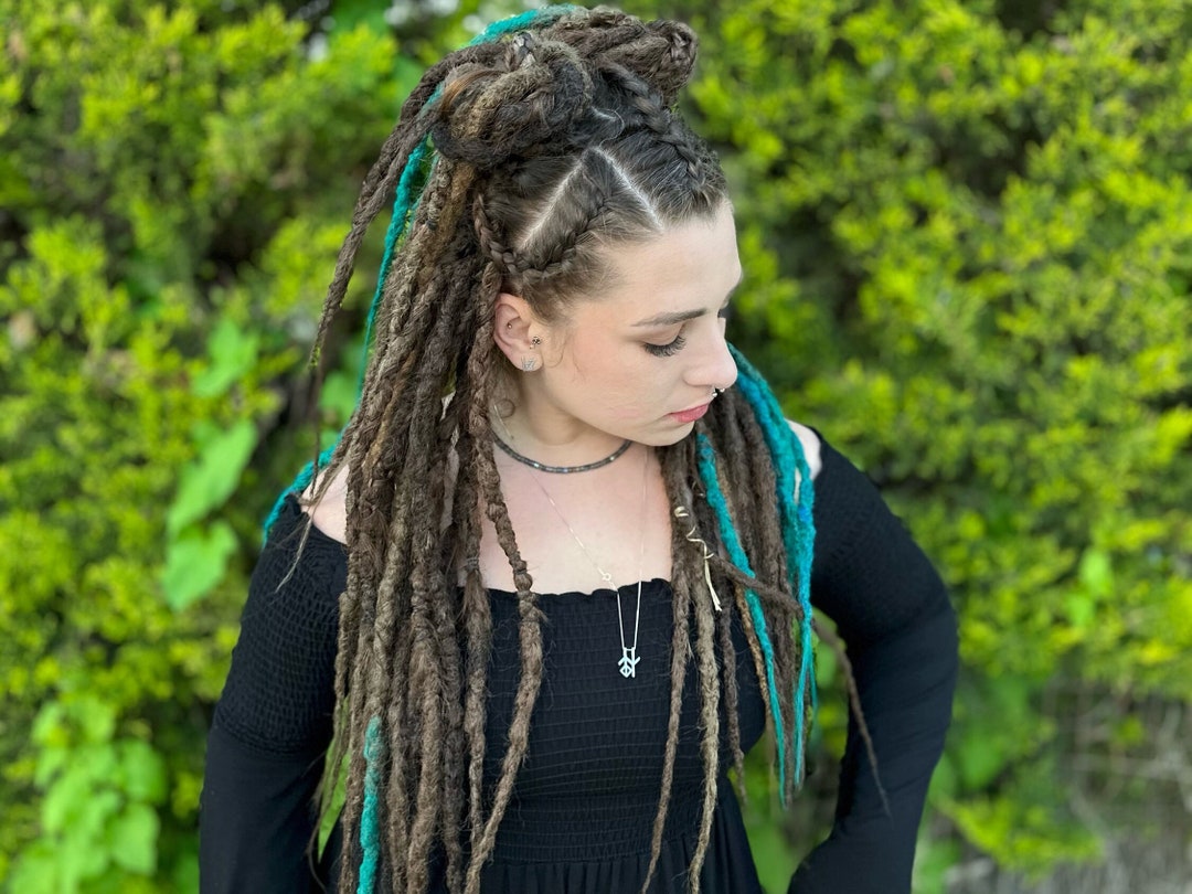 Natural Looking Dreads Extensions / Synthetic Dreadlocks / Viking Witch ...