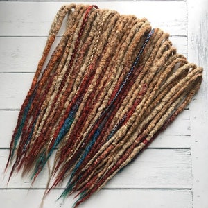 Full Kit of CUSTOM Long Natural Synthetic Dreads Dreadlock Extensions ...