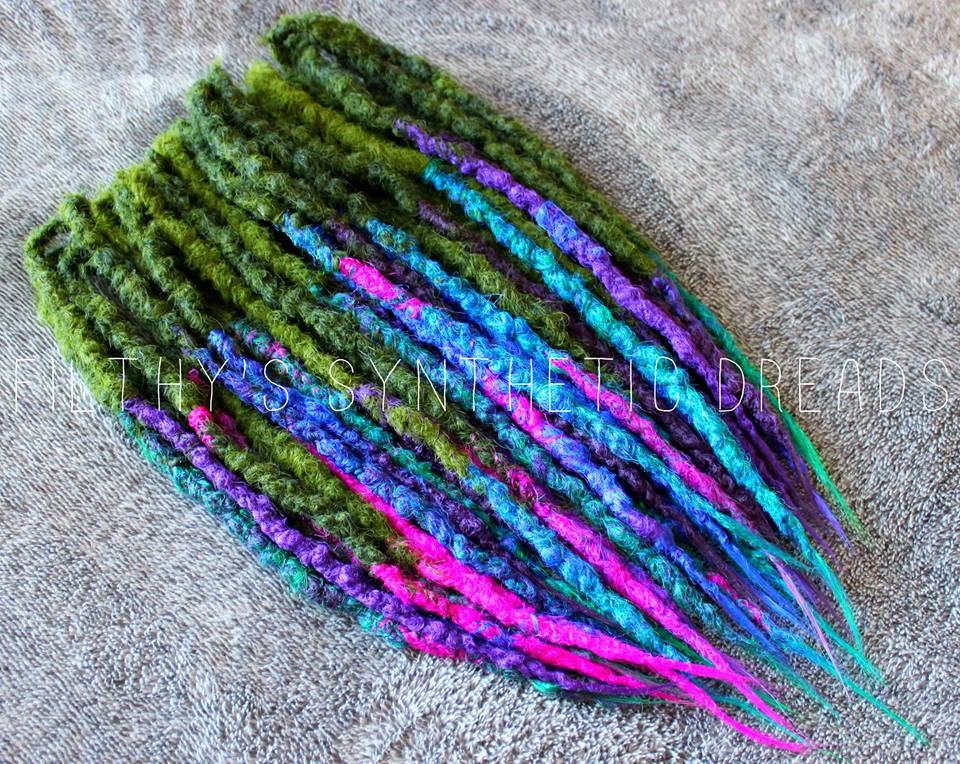 Full Kit of CUSTOM Long Natural Synthetic Dreads / Dread - Etsy