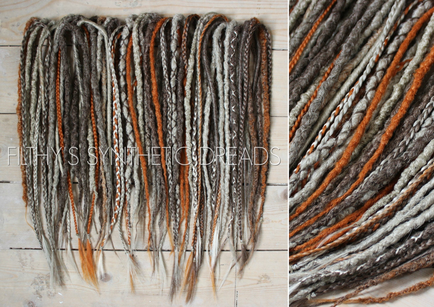 Full Kit of CUSTOM Long Natural Synthetic Dreads / Dread - Etsy
