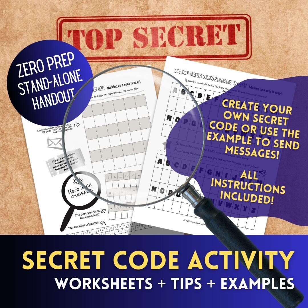 Secret Codes - Make Your Own + Examples + Workspace + Tips - Etsy UK