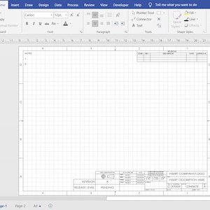 Visio Format Engineering Drawing, Schematic or Blueprint Template ...