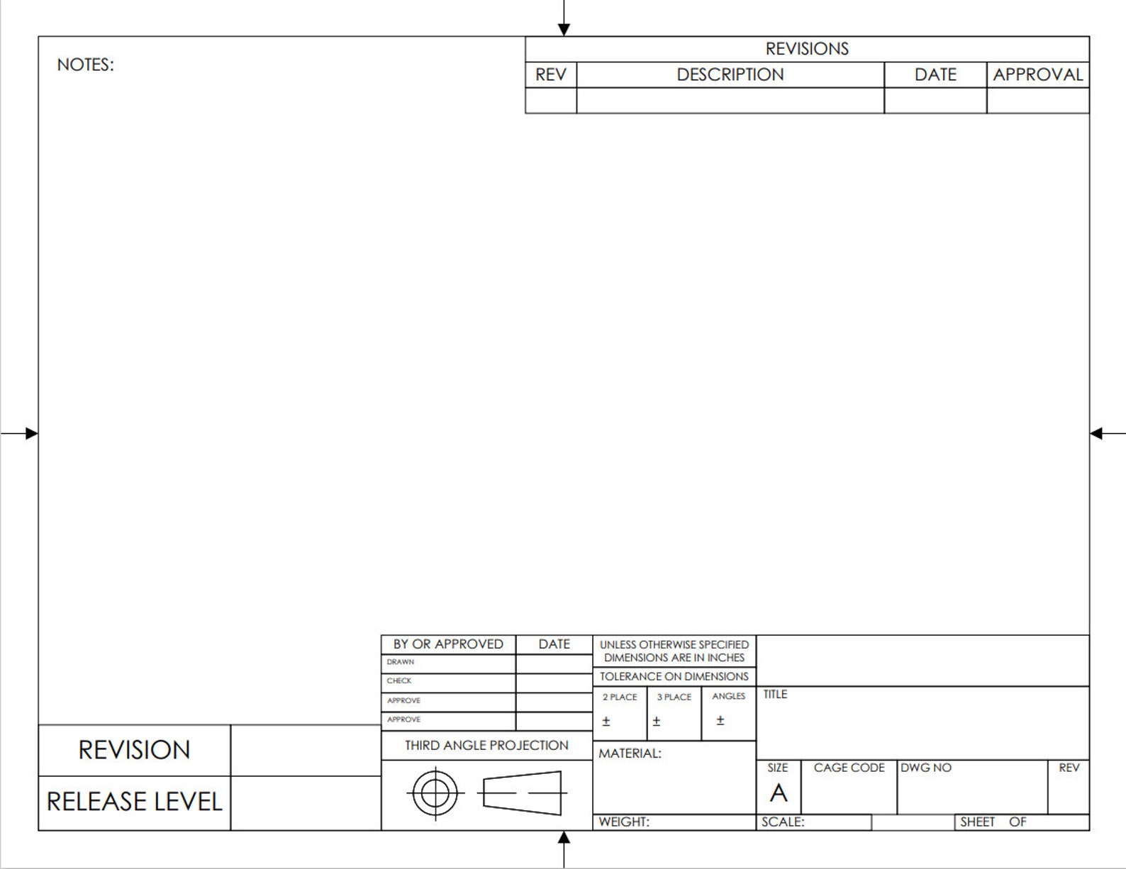 Printable Engineering Drafting, Drawing, Schematic or Blueprint ...