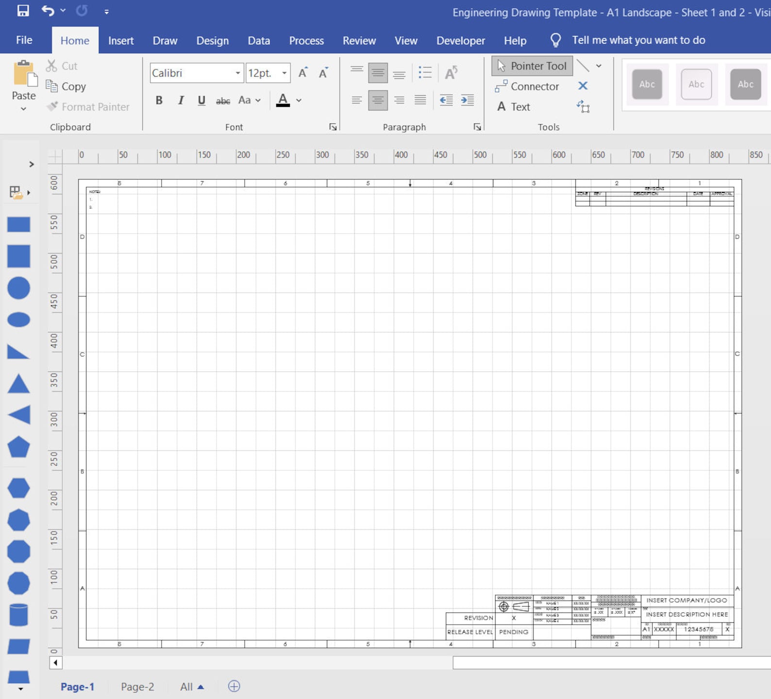 Visio Format Engineering Drafting, Drawing, Schematic or Blueprint ...