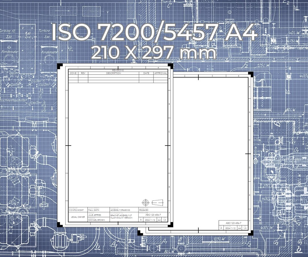 Visio Format ISO 5457 and 7200 Drafting, Drawing, Schematic, Plan ...