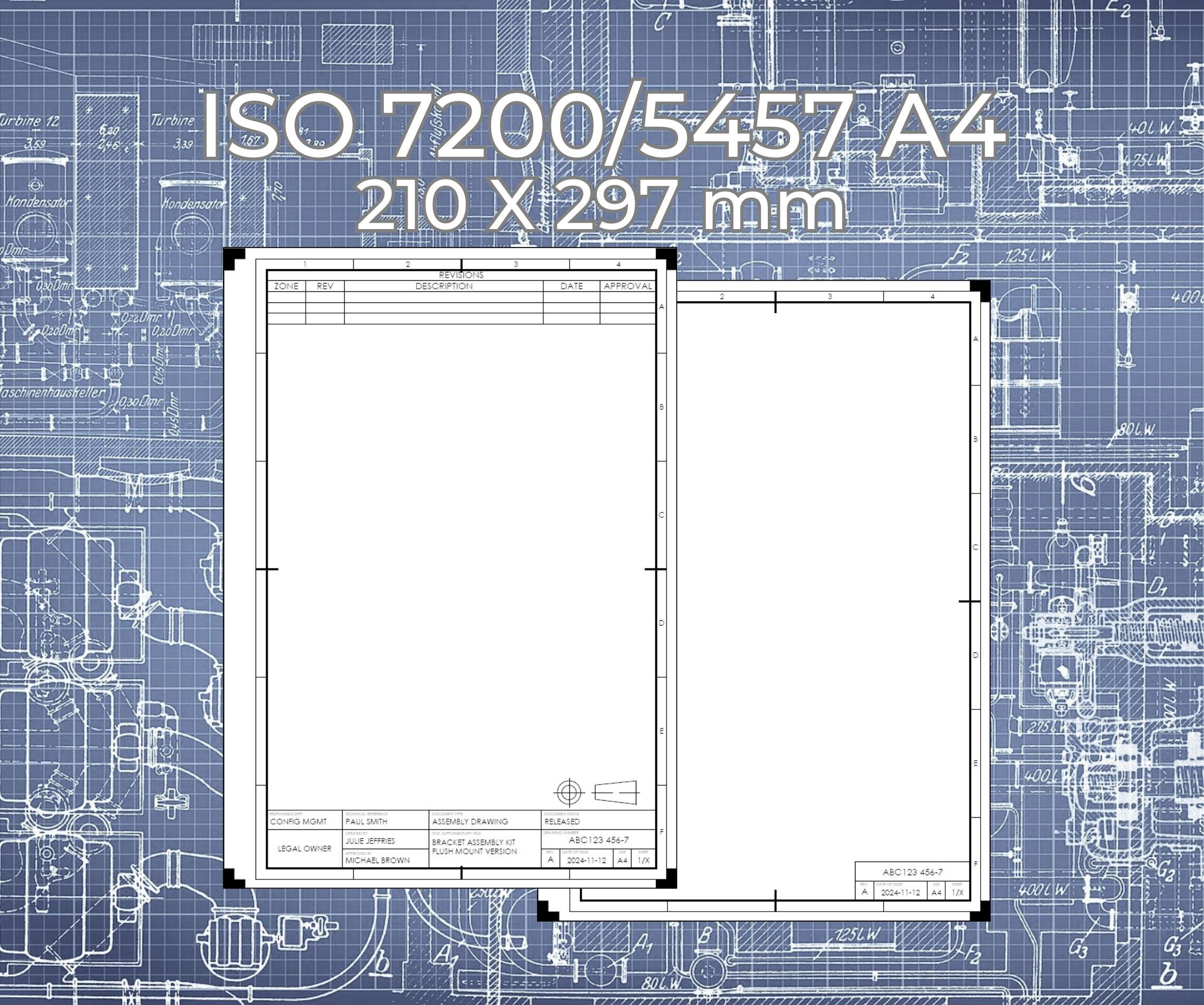 Visio Format ISO 5457 and 7200 Drafting, Drawing, Schematic, Plan ...