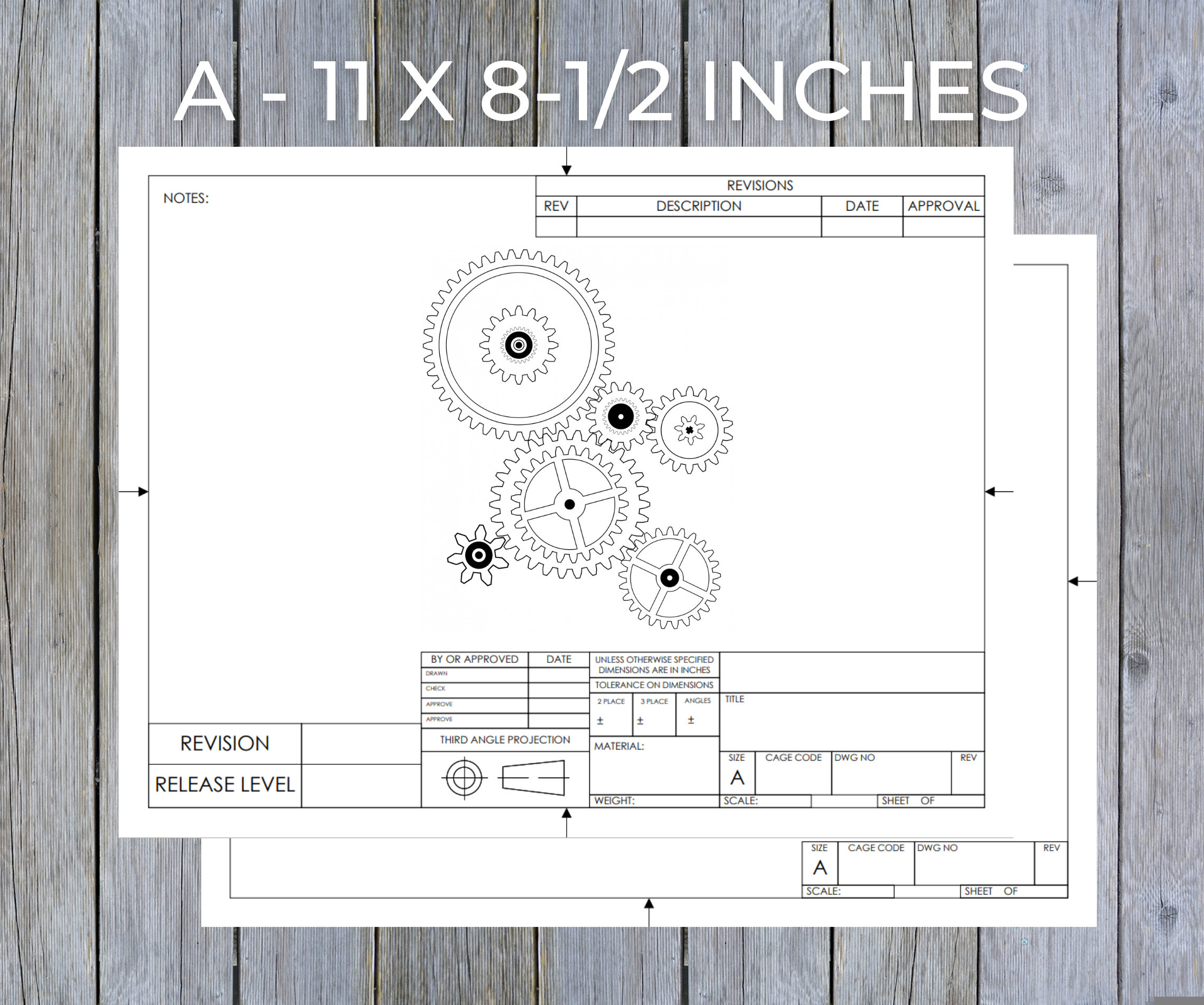 Printable Engineering Drafting, Drawing, Schematic or Blueprint ...