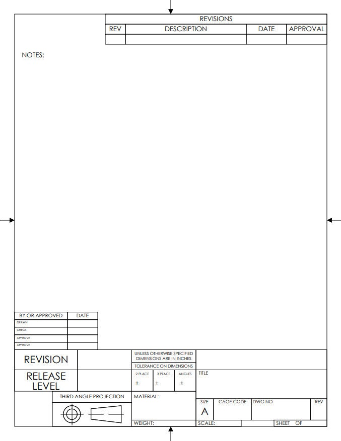 Printable Engineering Drafting, Drawing, Schematic or Blueprint ...