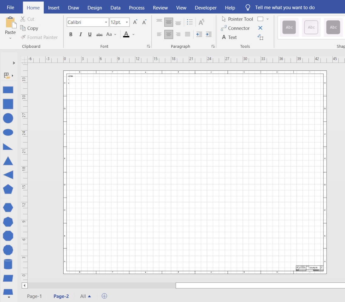 Visio Format Engineering Drafting, Drawing, Schematic or Blueprint ...