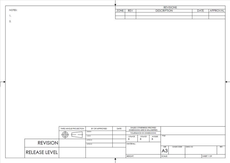 Printable Engineering Drafting, Drawing, Schematic or Blueprint ...