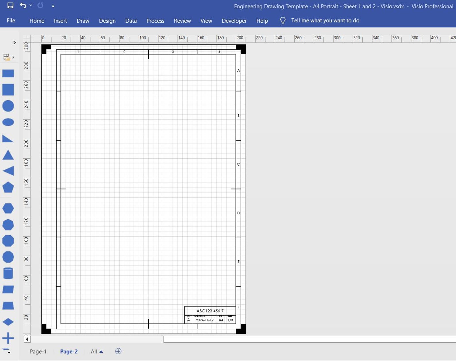 Visio Format ISO 5457 and 7200 Drafting, Drawing, Schematic, Plan ...