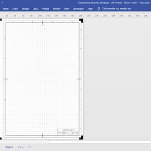 ISO A4 Size Visio Format Drafting Title Block Template, ISO 5457/7200 ...