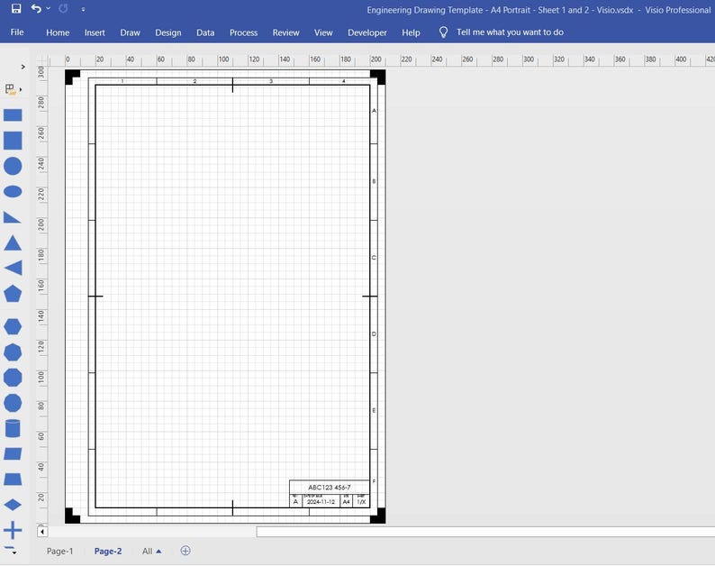 Visio Format ISO 5457 and 7200 Drafting, Drawing, Schematic, Plan ...