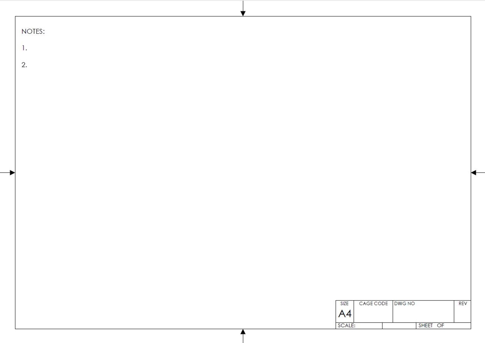 ISO A4 Size Printable PDF Drafting Title Block Template, Sheets 1 & 2 ...