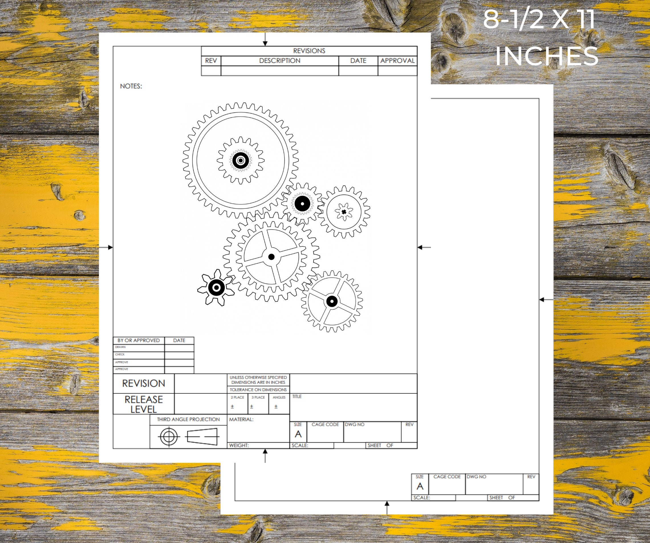 Printable Engineering Drawing Schematic or Blueprint - Etsy Canada