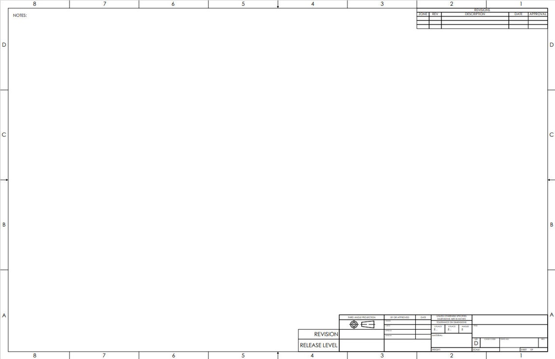 Printable Engineering Drafting, Drawing, Schematic or Blueprint ...