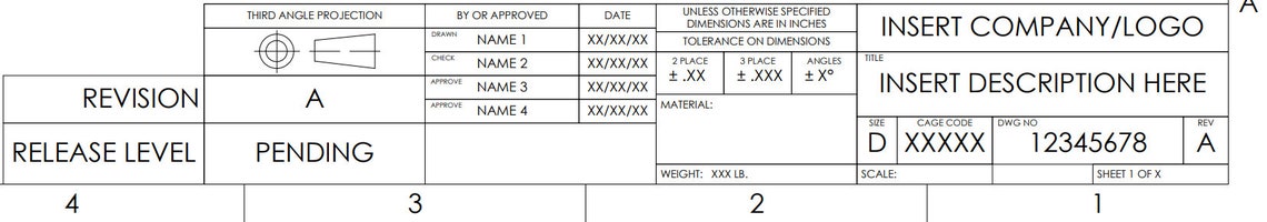 Visio Format Engineering Drawing, Schematic or Blueprint Template ...