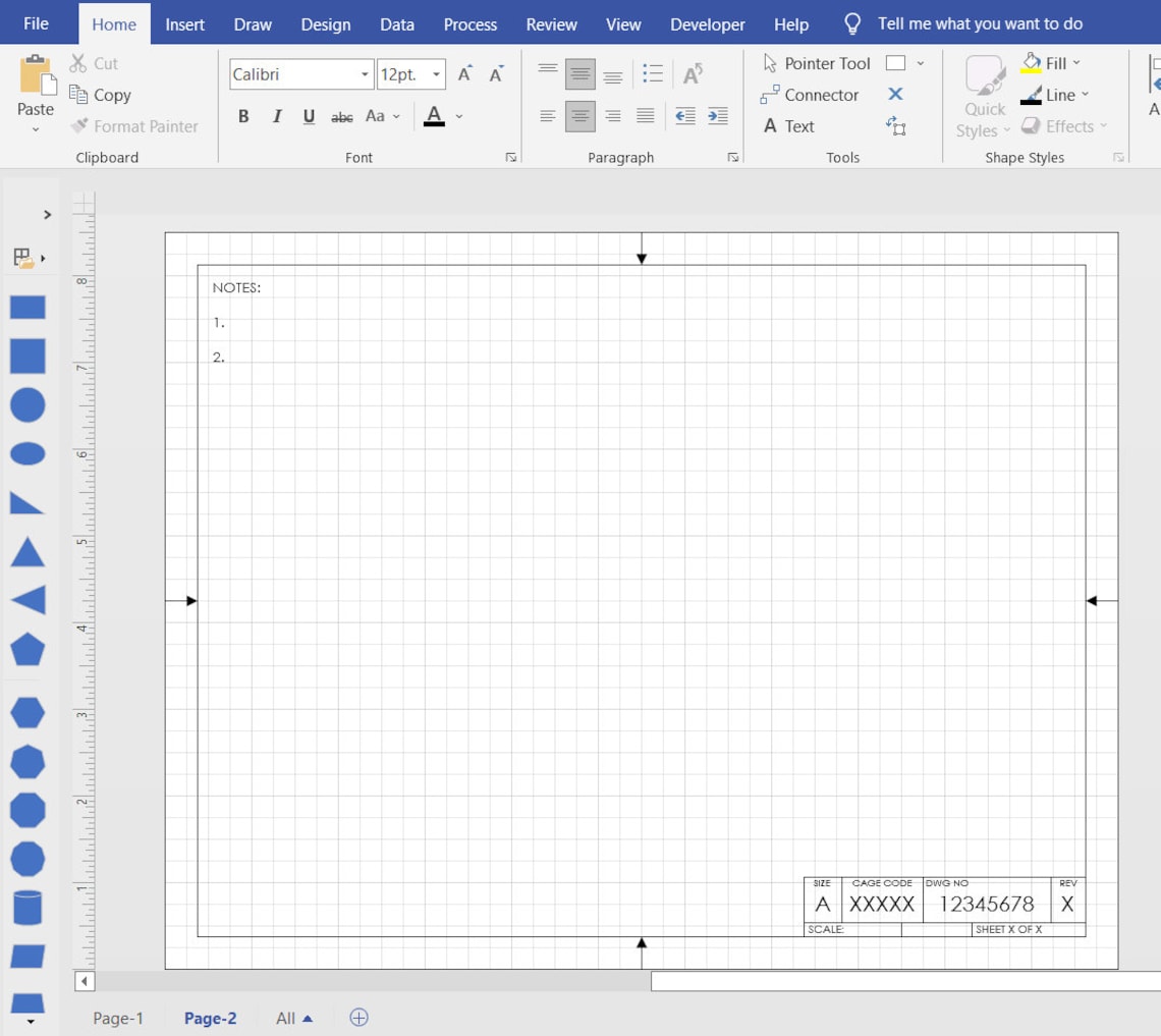 Visio Format Engineering Drafting, Drawing, Schematic or Blueprint ...