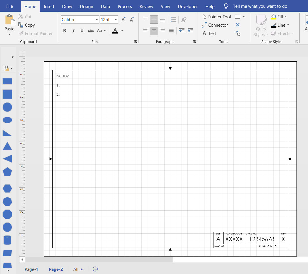 Visio Format Engineering Drafting, Drawing, Schematic or Blueprint ...
