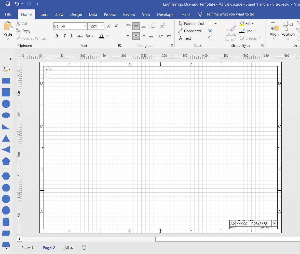 Visio Format Engineering Drafting, Drawing, Schematic or Blueprint ...