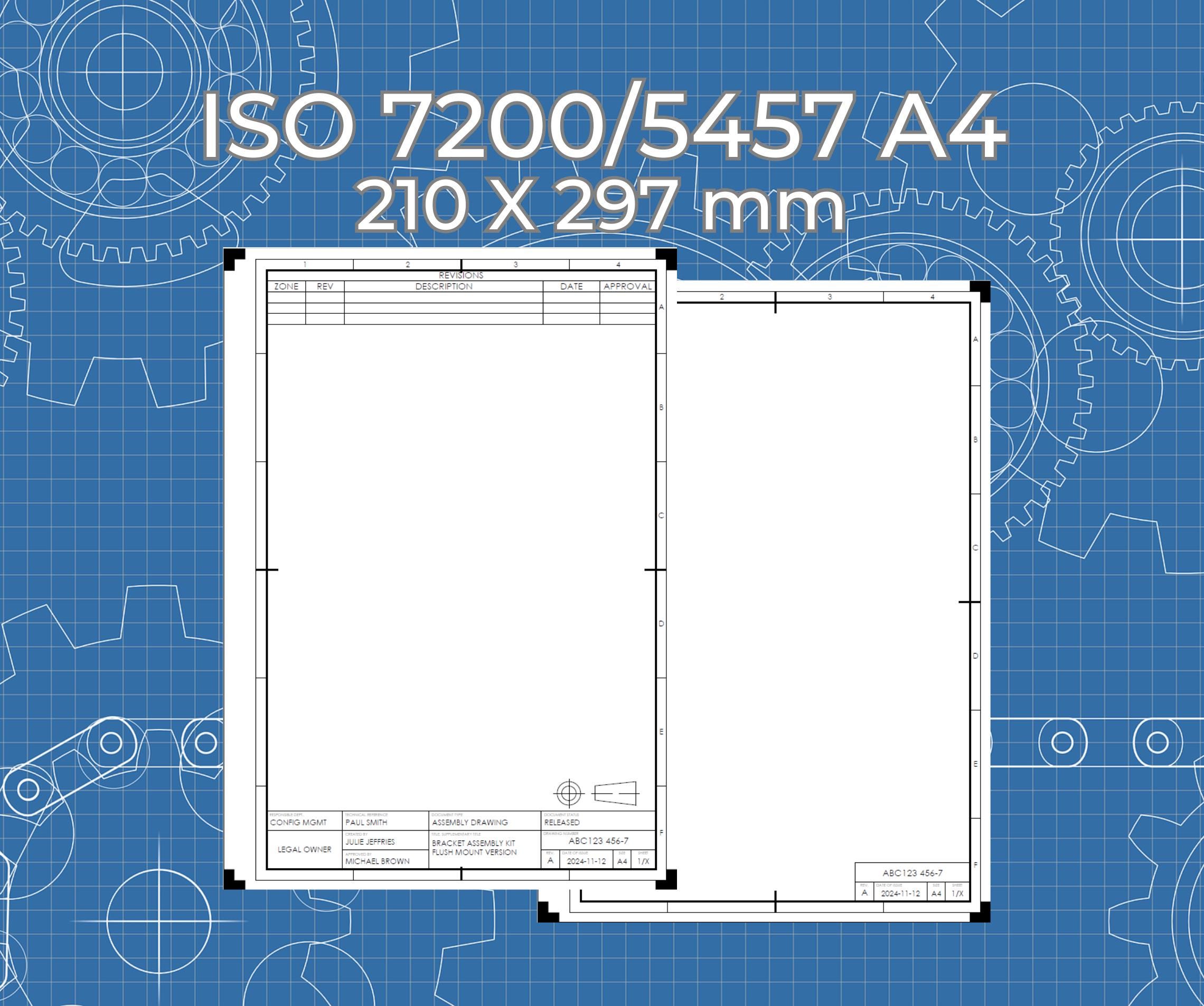 Visio Format ISO 5457 and 7200 Drafting, Drawing, Schematic, Plan ...