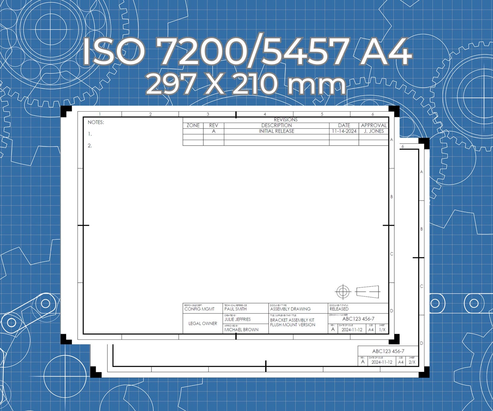 Visio Format ISO 5457 and 7200 Drafting, Drawing, Schematic, Plan ...