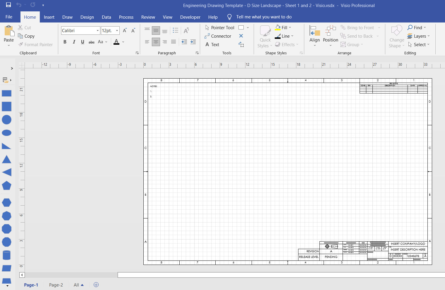 Visio Format Engineering Drafting, Drawing, Schematic or Blueprint ...