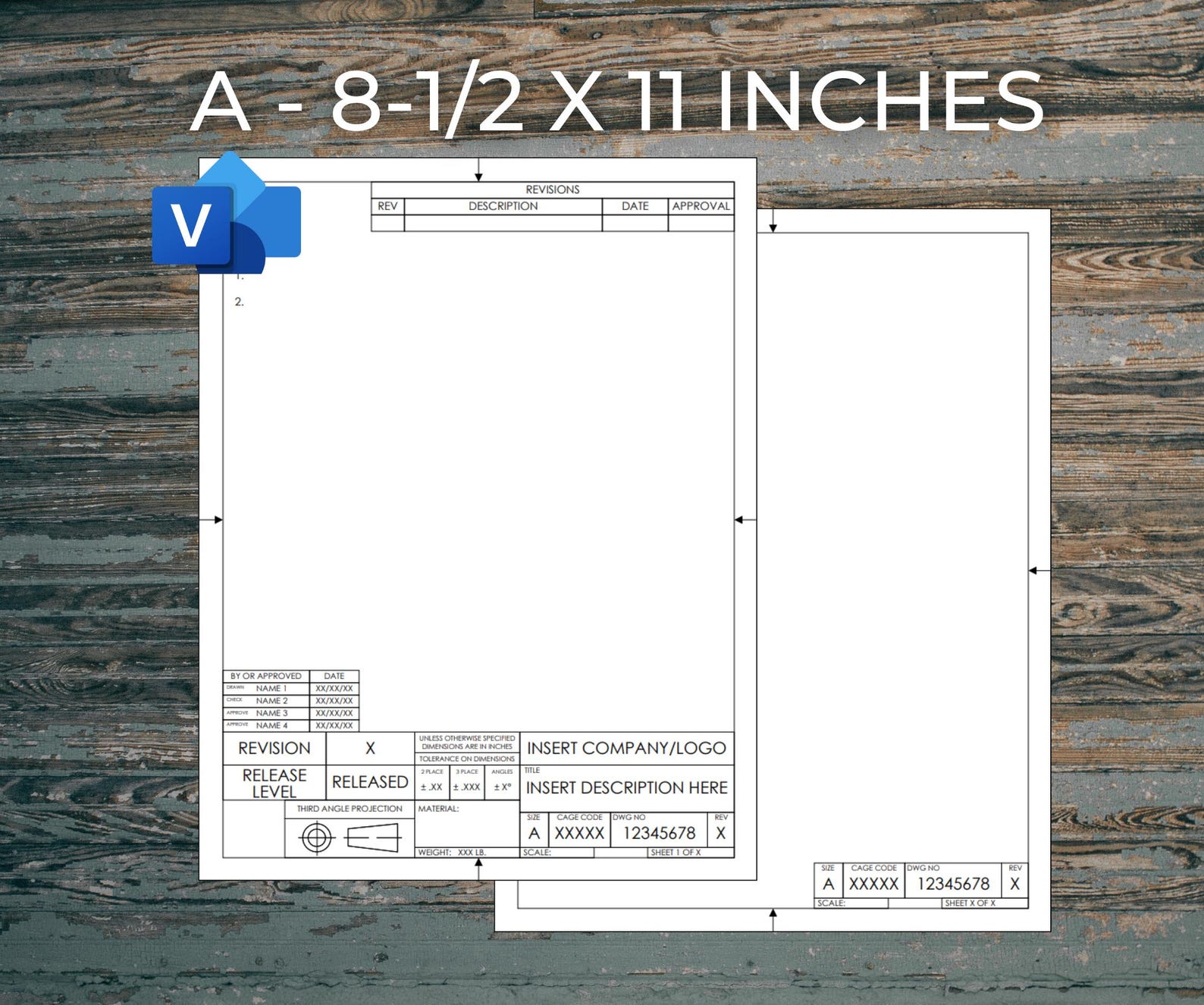 Visio Format Engineering Drafting, Drawing, Schematic or Blueprint ...