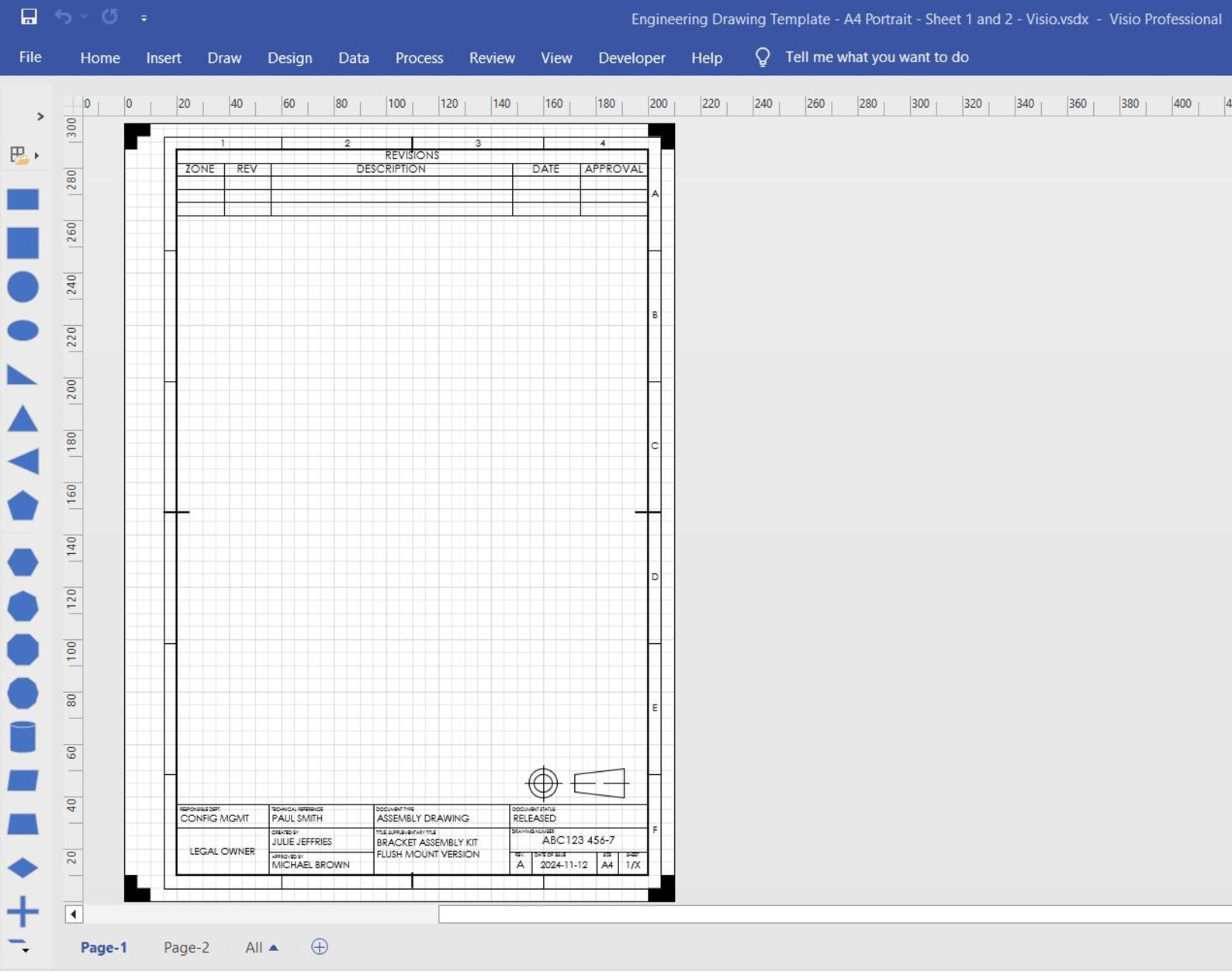 Visio Format ISO 5457 and 7200 Drafting, Drawing, Schematic, Plan ...