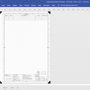 ISO A4 Size Visio Format Drafting Title Block Template, ISO 5457/7200 ...