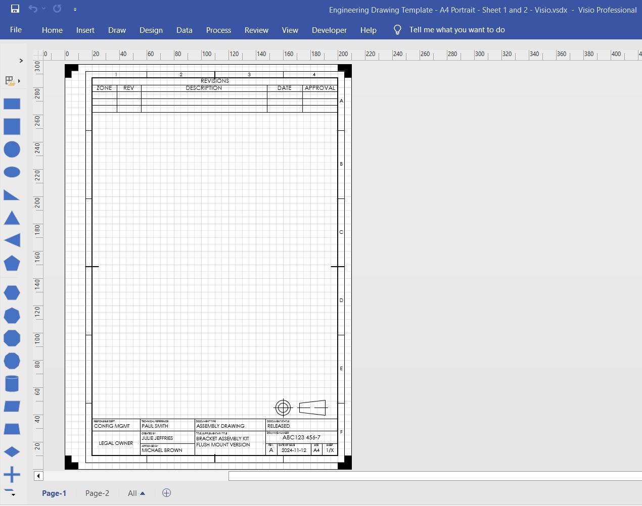 Visio Format ISO 5457 and 7200 Drafting, Drawing, Schematic, Plan ...
