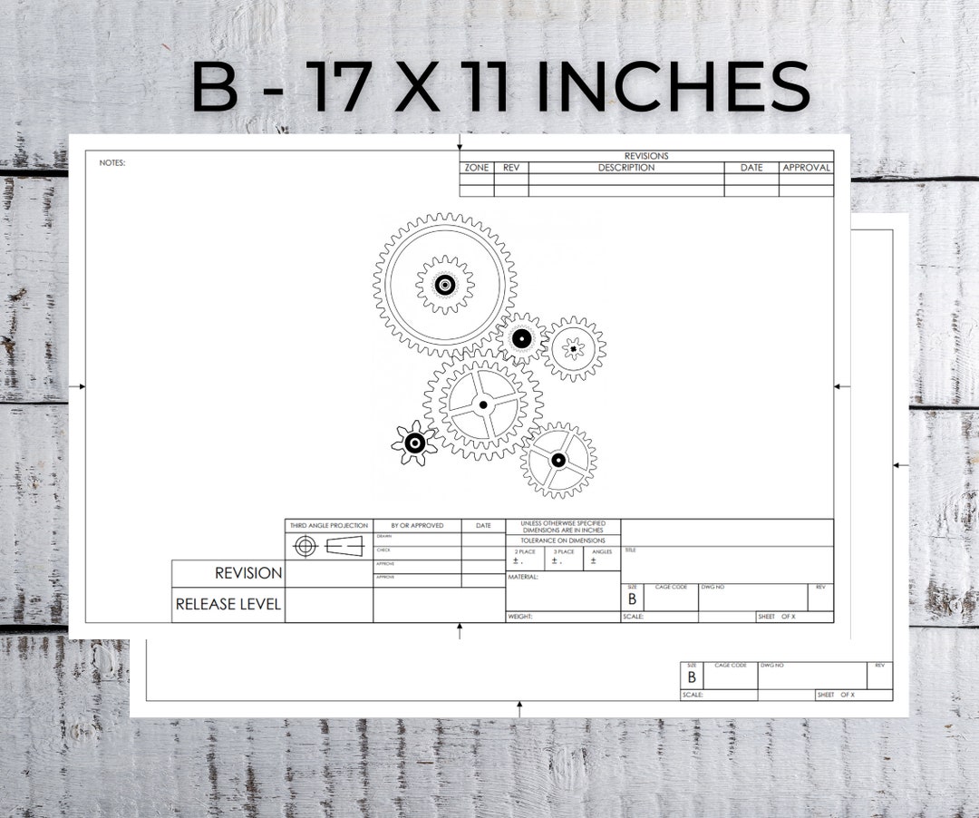 Printable Engineering Drafting, Drawing, Schematic or Blueprint ...
