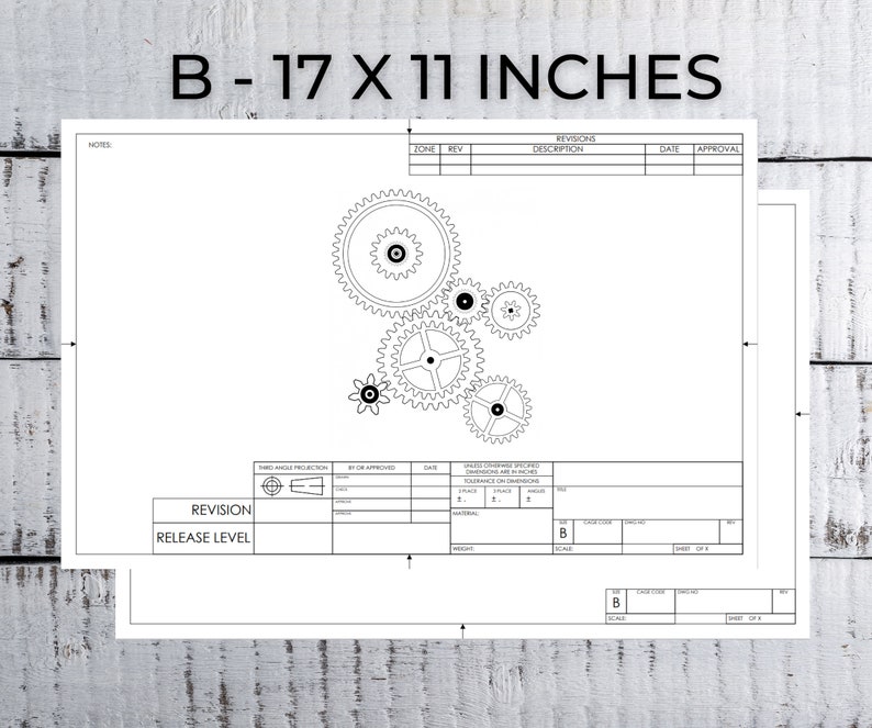Printable Engineering Drafting Drawing Schematic Or Blueprint