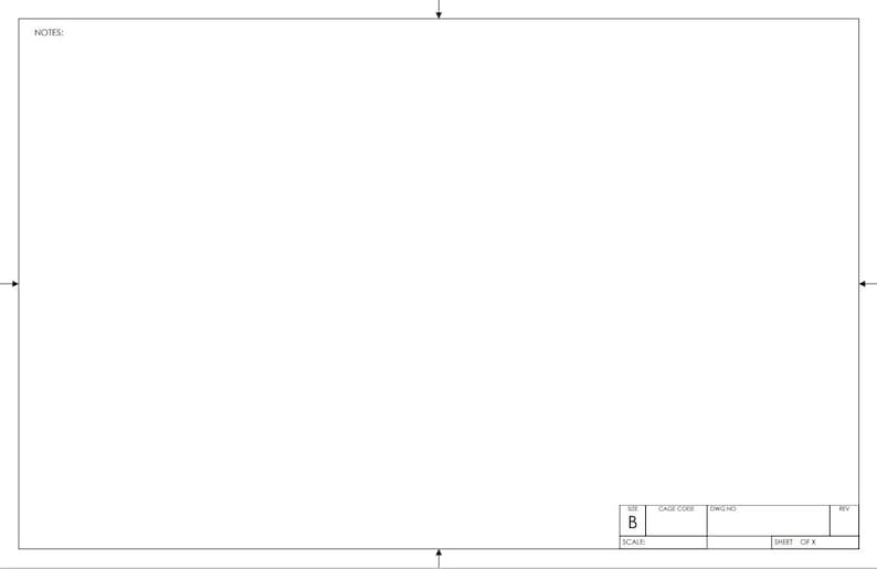 Printable Package Deal, ASME Y14 Format, ANSI A and B Size Engineering ...