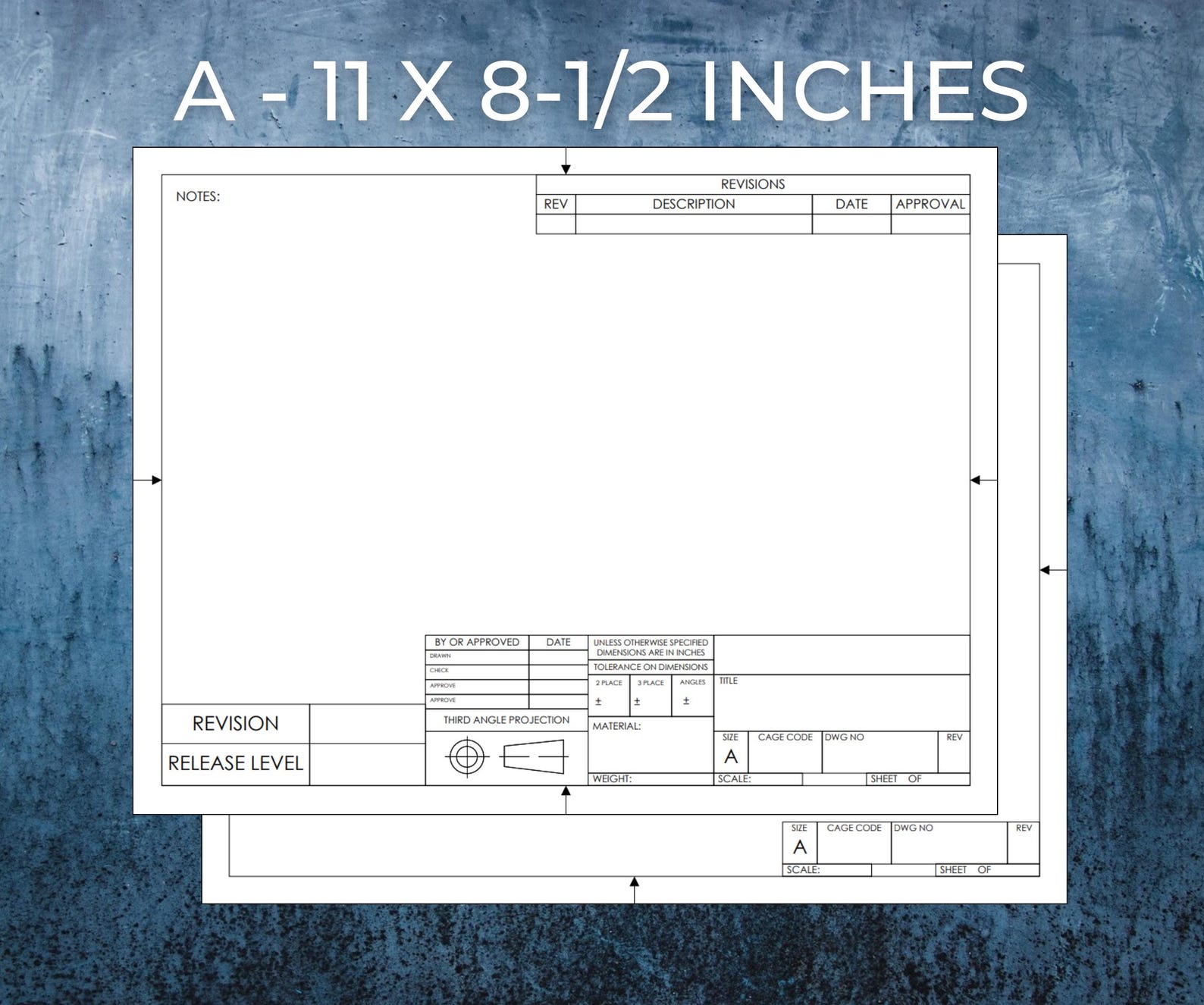 Printable Engineering Drafting, Drawing, Schematic or Blueprint ...