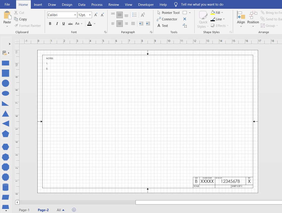 Visio Format Engineering Drafting, Drawing, Schematic or Blueprint ...