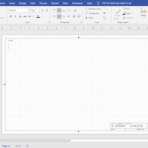 Visio Format Engineering Drawing, Schematic or Blueprint Template ...