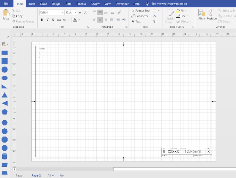 Visio Format Engineering Drafting, Drawing, Schematic or Blueprint ...