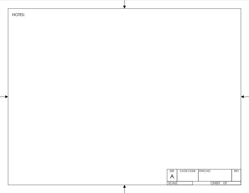 Printable Engineering Drawing, Schematic or Blueprint Template, Sheets ...